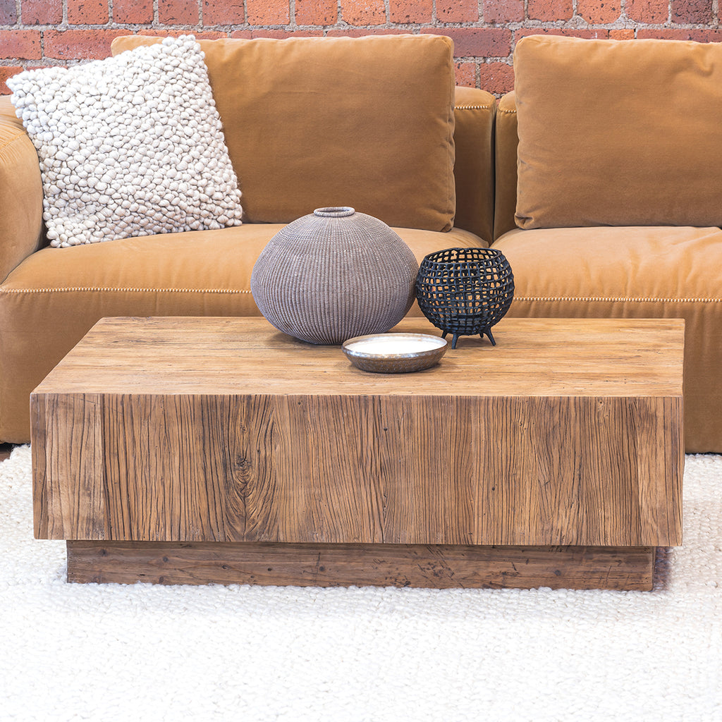 Chunky Reclaimed Elm Coffee Table — Kayu Home