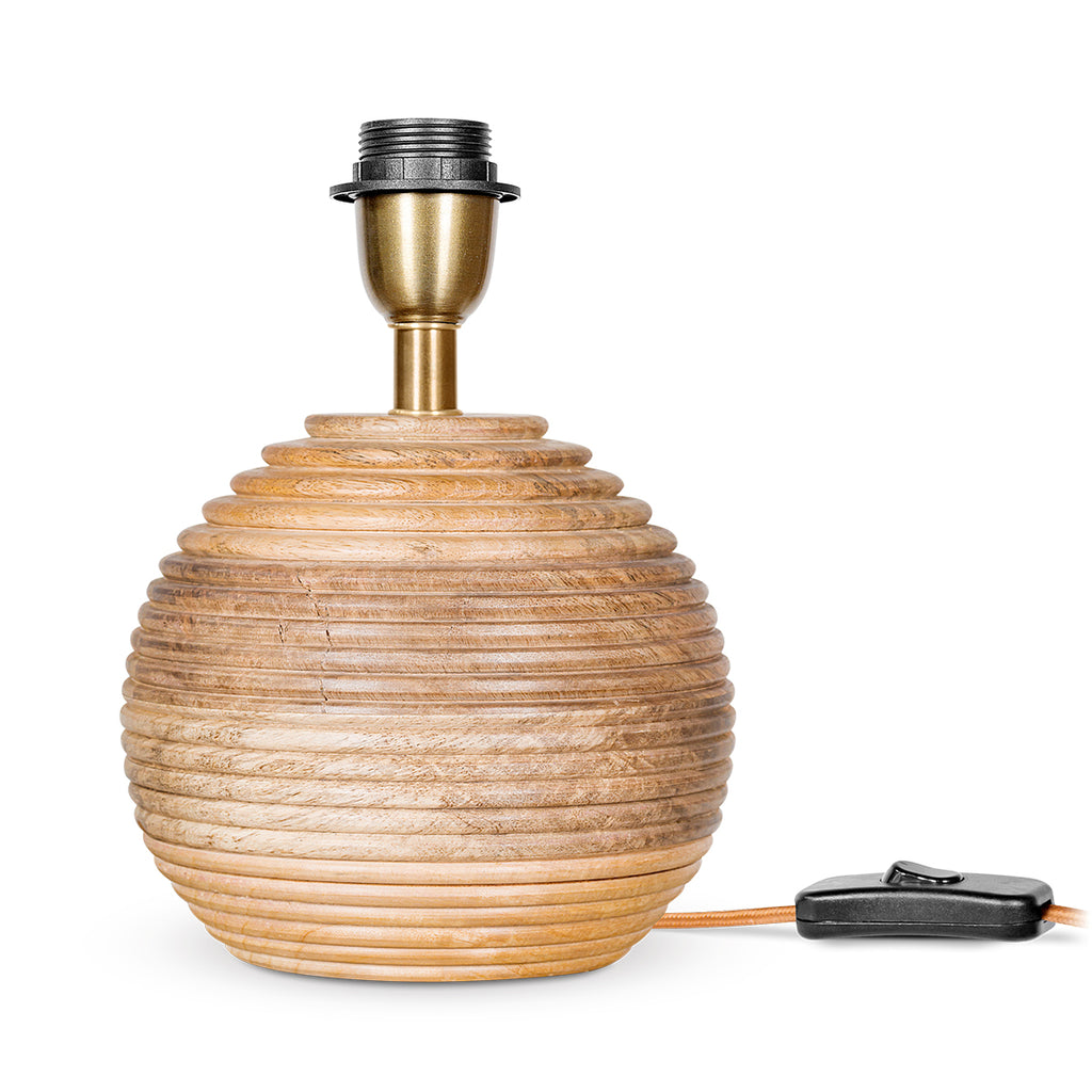 Drisana Mango Wood Bedside Table Lamp — Kayu Home