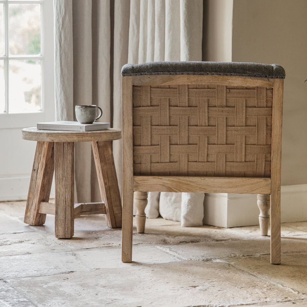 Elbu Jacquared Weave Armchair — Kayu Home