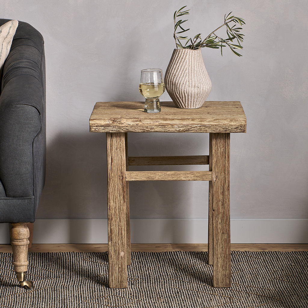 Ibo Reclaimed Truck Wood Side Table — Kayu Home