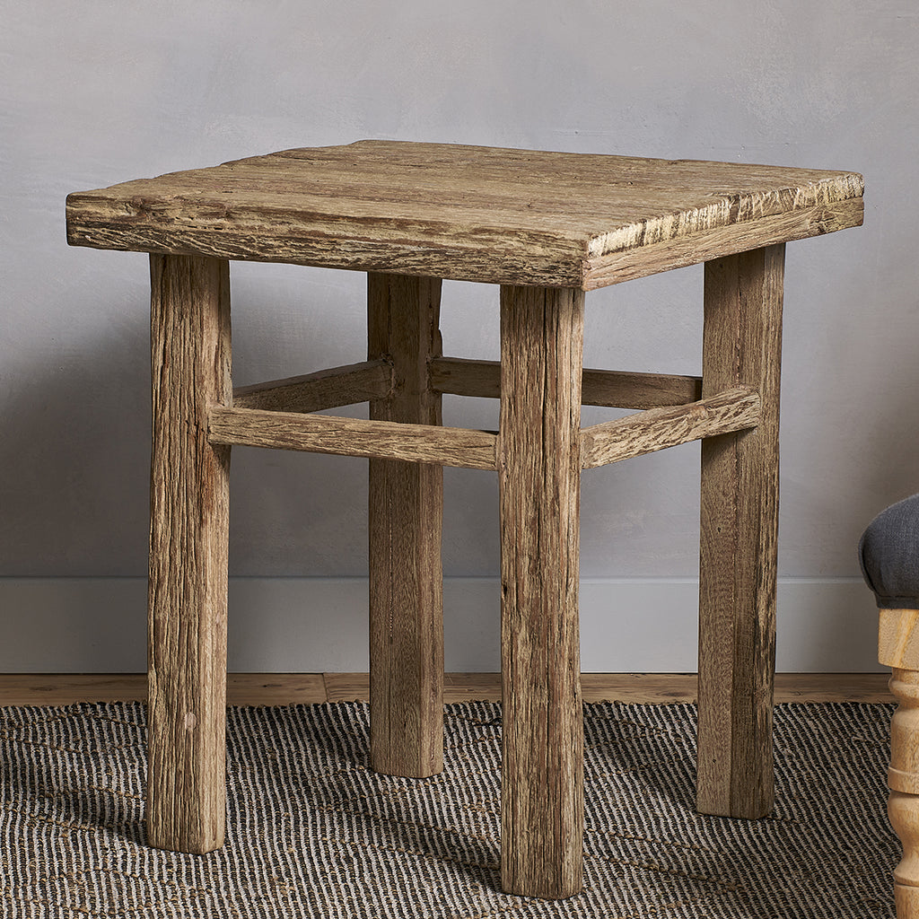 Ibo Reclaimed Truck Wood Side Table — Kayu Home
