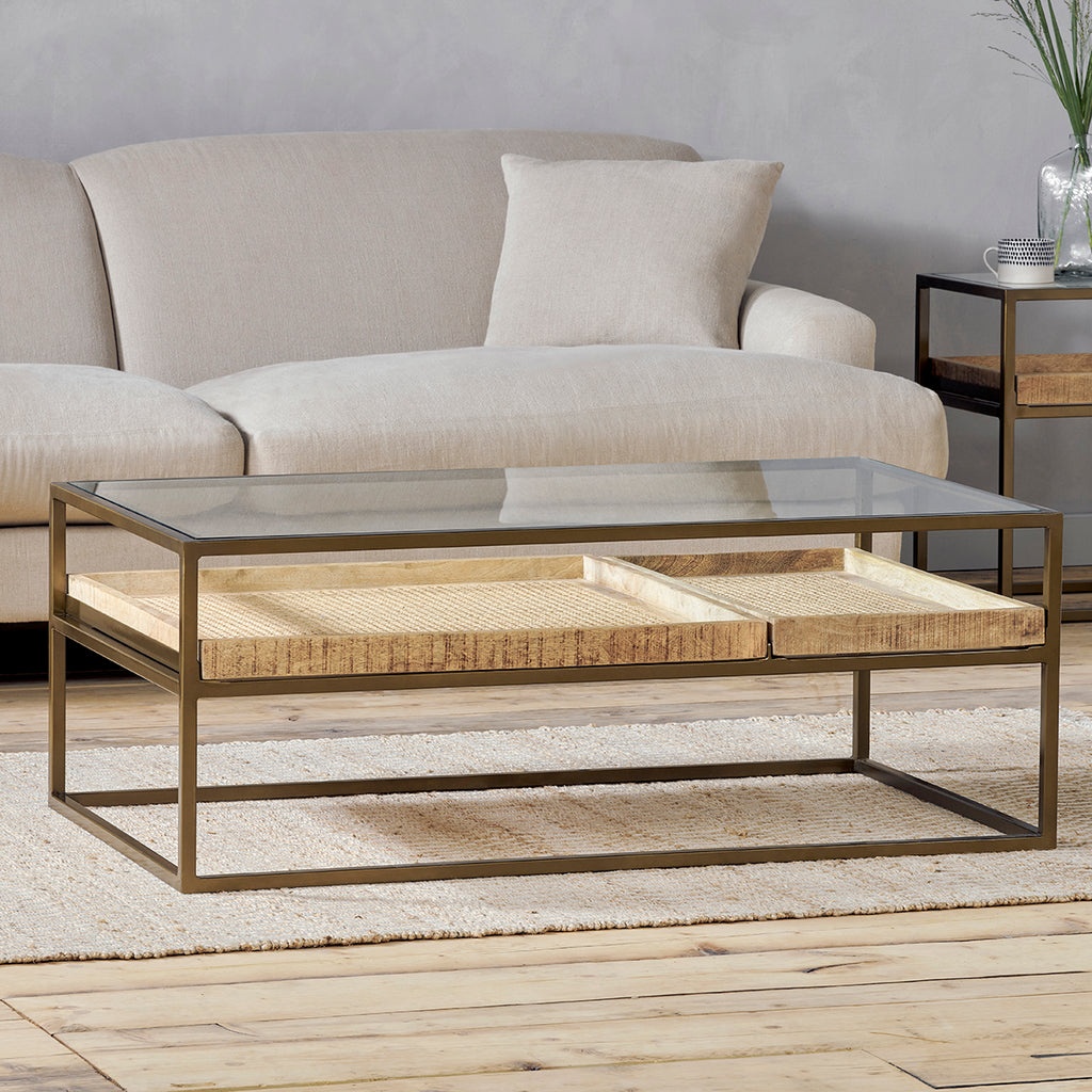 Luzon Iron and Mango Wood Coffee Table — Kayu Home