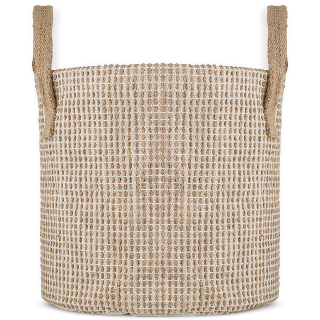 Rohia Basket, Natural and Cream — Kayu Home