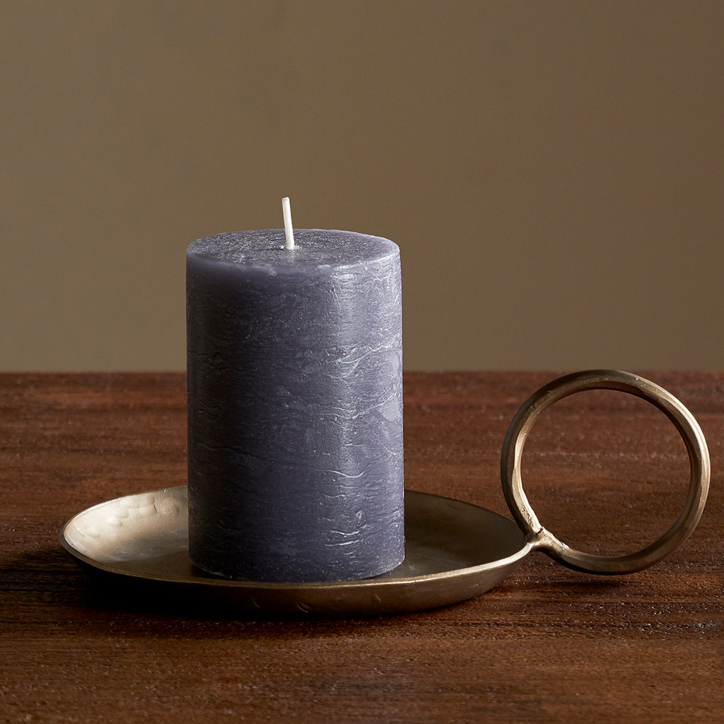 Rustic Soy Mini Pillar Candle, Charcoal — Kayu Home