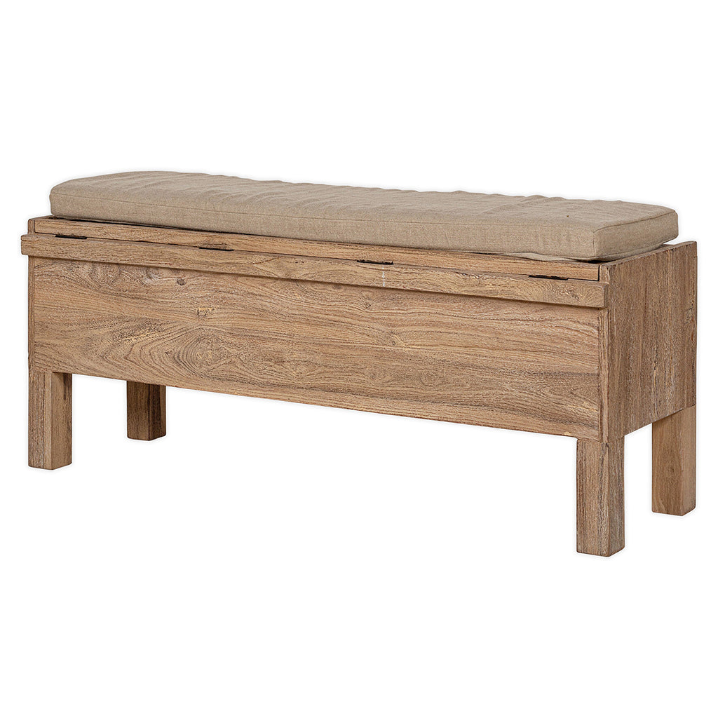 Teni Reclaimed Wood Storage Bench — Kayu Home