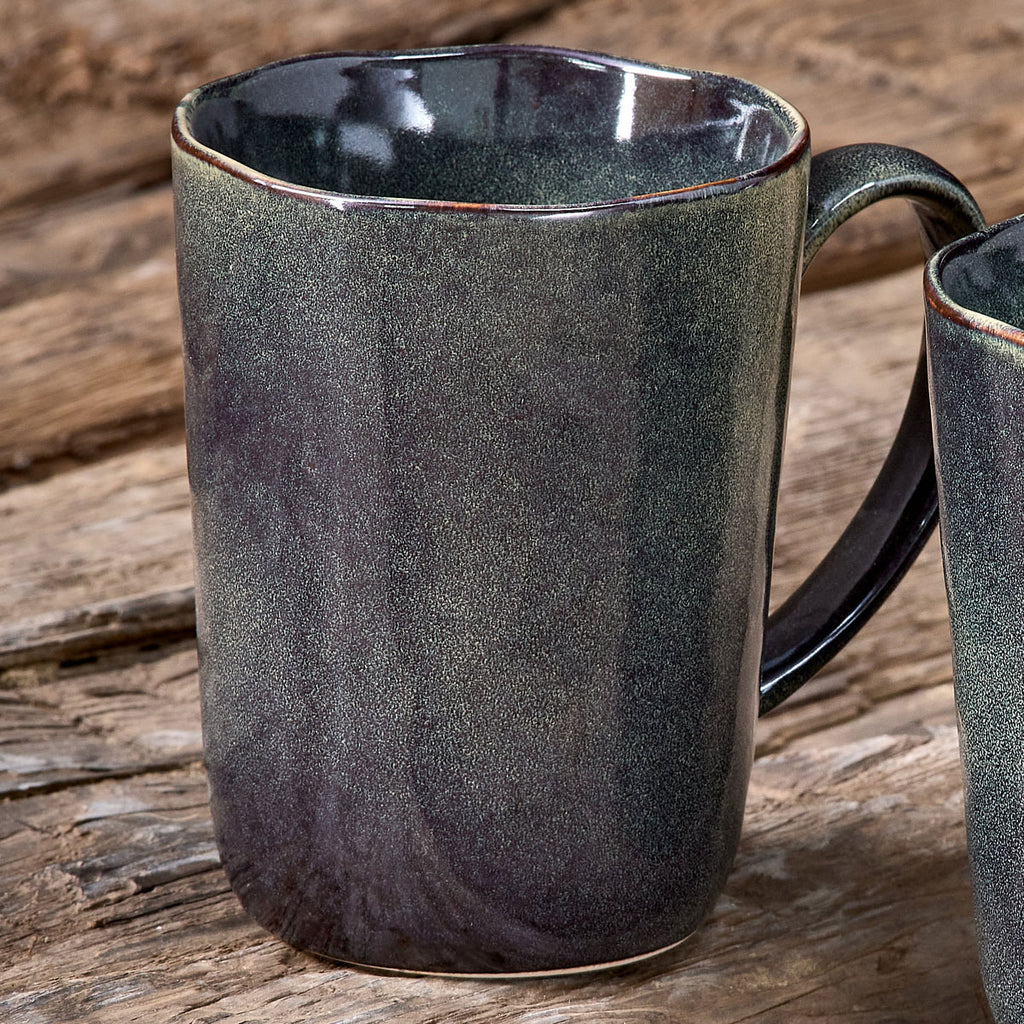 Amina Mugs, Sea Grey, Set of Two — Kayu Home