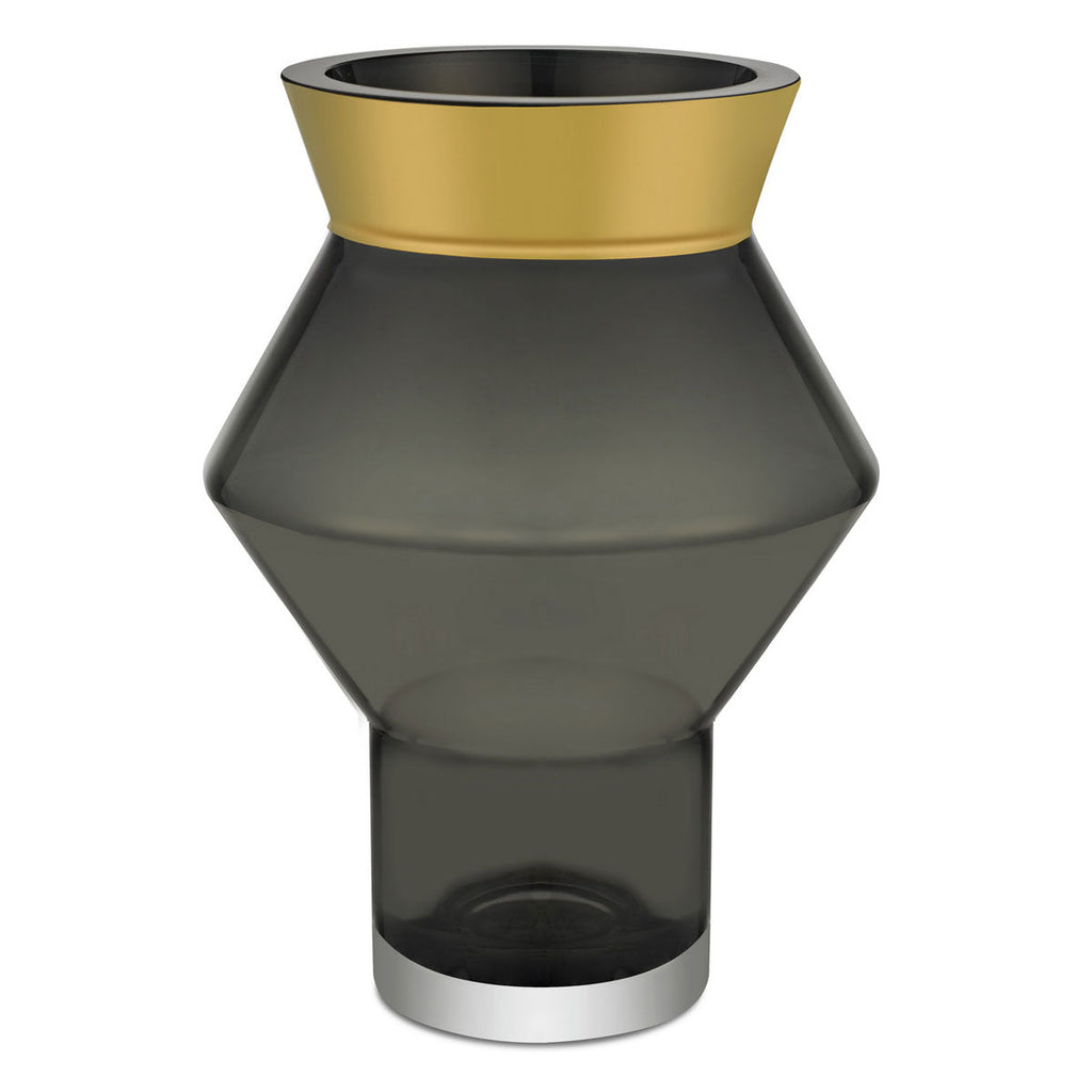 Cuzco Glass Vase, Smoke Grey — Kayu Home