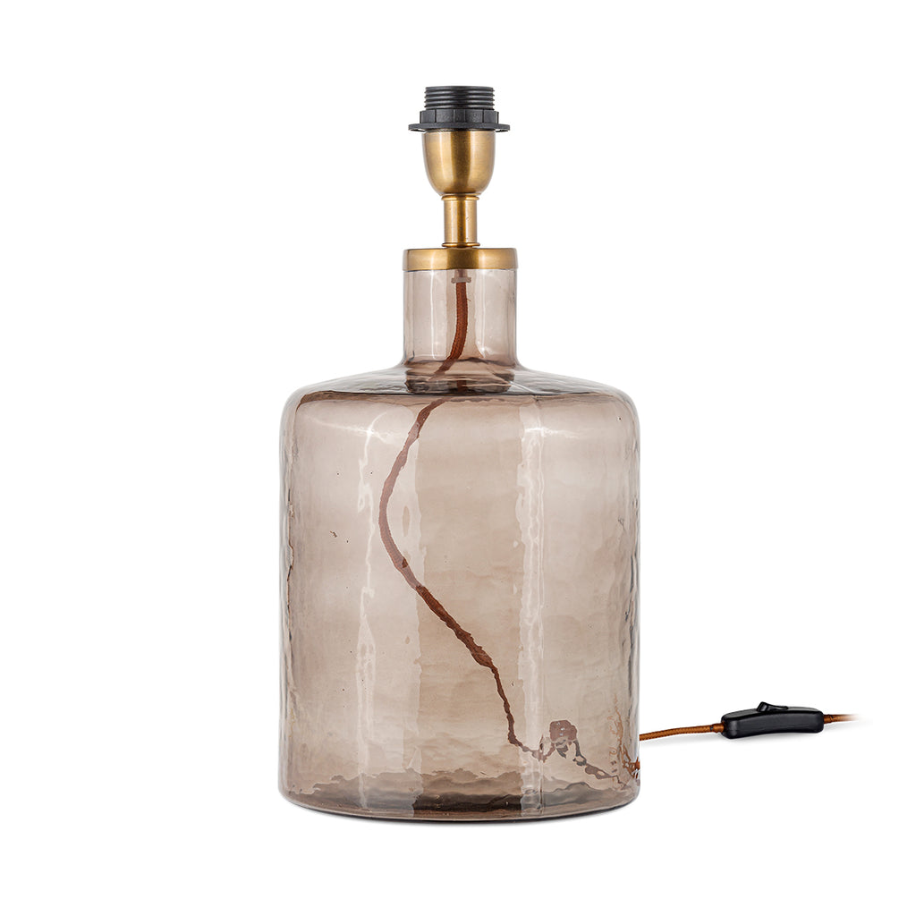 Edina Recycled Glass Table Lamp, Smoke — Kayu Home