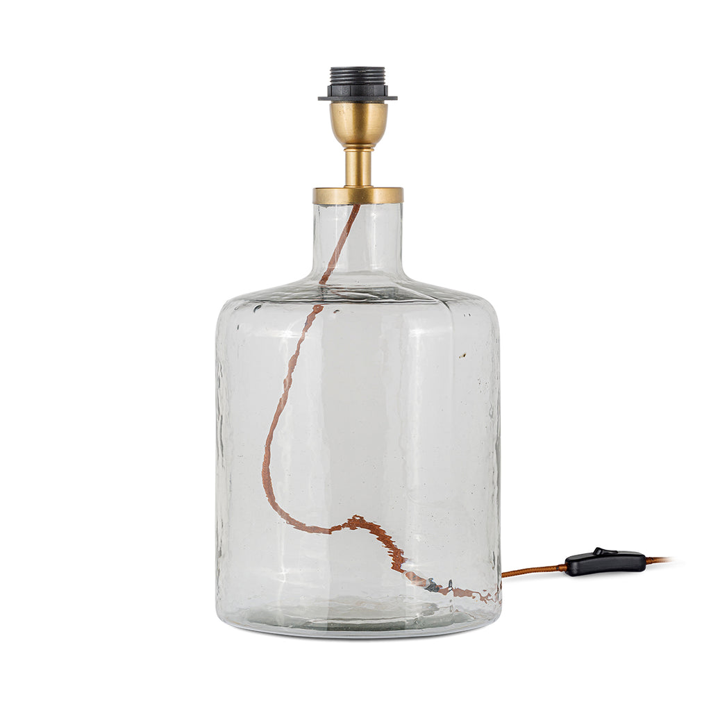Edina Recycled Glass Table Lamp, Clear — Kayu Home