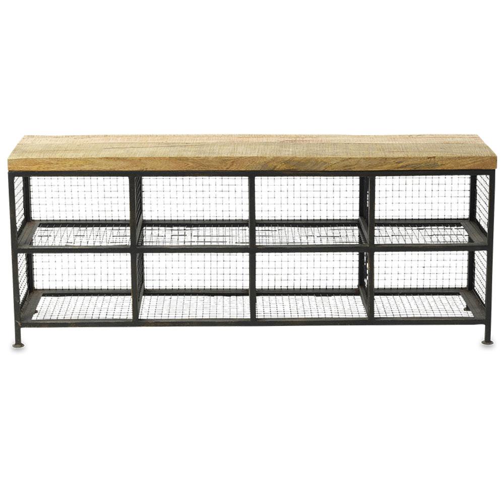Hasa Industrial Storage Bench — Kayu Home